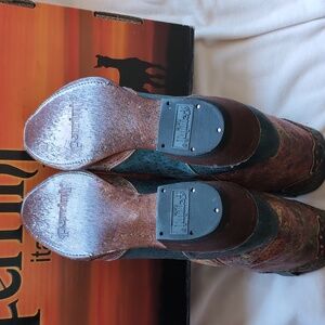 Ferrini | Shoes | Ferrini Italia Sweetheart Teal Vtoe Cowboy Boots ...